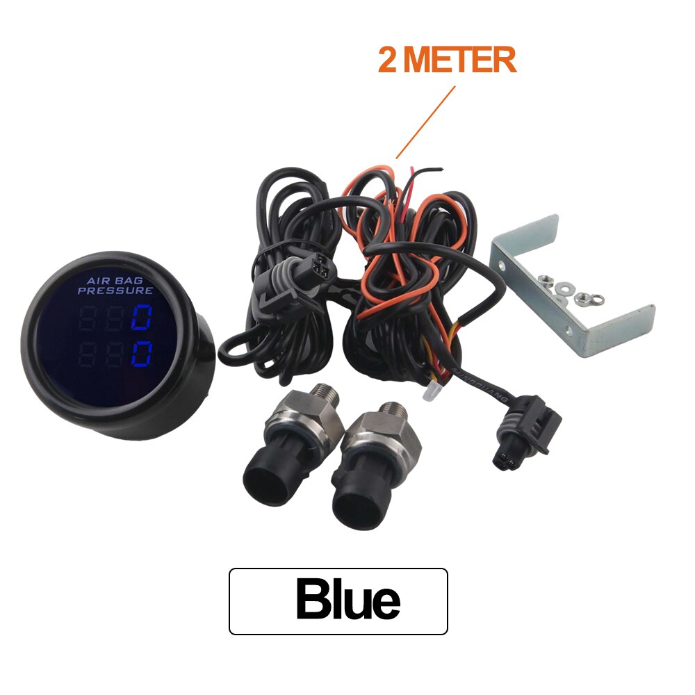 2 tommer 52mm luftdempingsluftmåler med to display... – Vicedeal