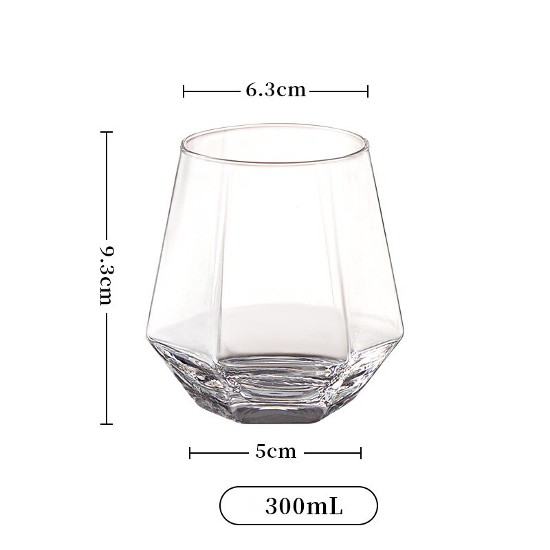 Hexagon Wine Glass Tumbler Mug Latte Coffee Fruit ... – Vicedeal