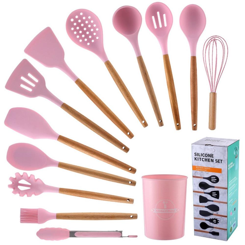 12PCS Silicone Kitchenware Cooking Utensils Set He... – Vicedeal