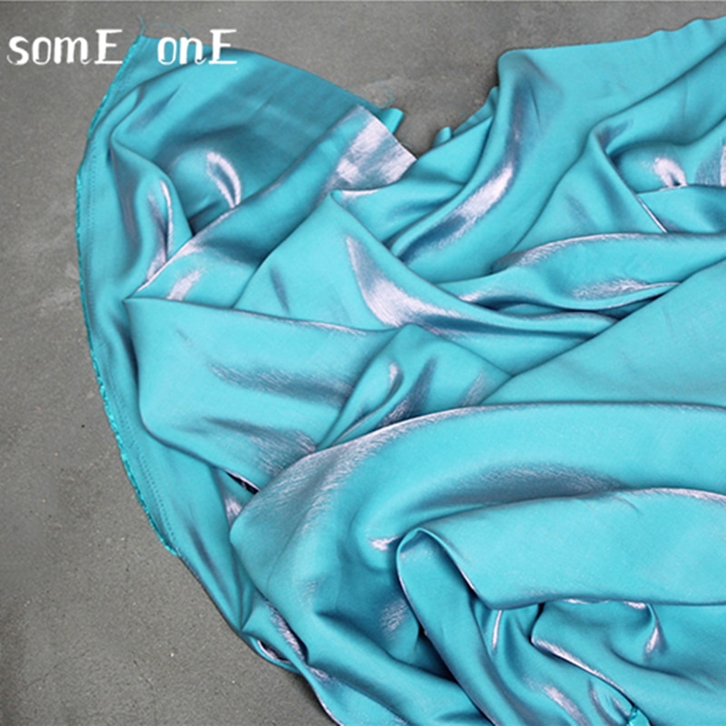 Mercerized Cotton Silk Satin Fabric Blue Gradient ... – Grandado