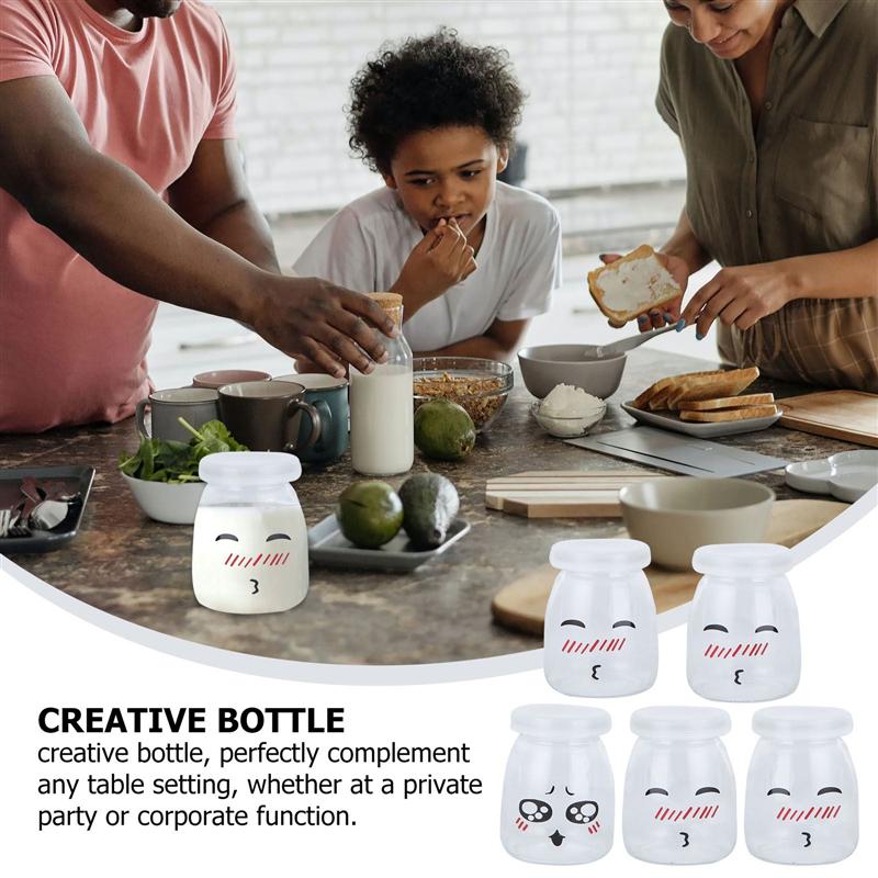 5pcs 150ml Glass Yogurt Jars Face Pudding Bottle G... – Grandado