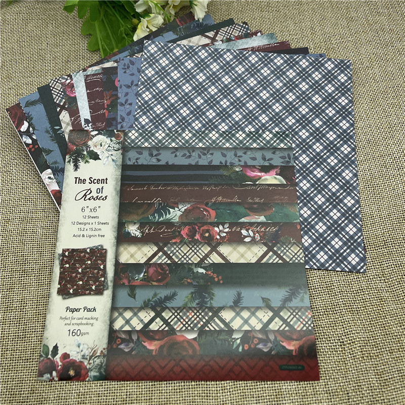 12pc meaning Flower life ours patterned paper Scra... – Grandado