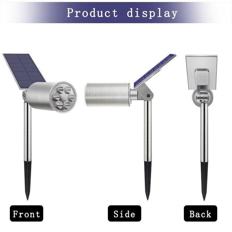 Solar Lichter Outdoor Solar Strahler 6 LED Einstel... – Vicedeal