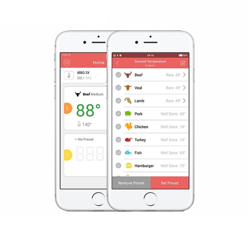 IBT-2X Draadloze Eten Koken Thermometer LED Barbec... – Grandado