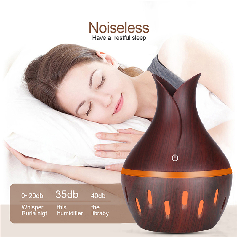 300ml USB aroma oil diffuser wood electric humidif... – Grandado