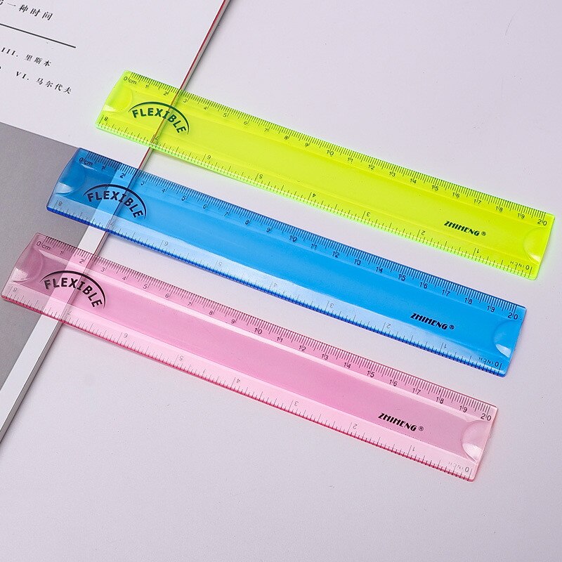 15cm/20cm Soft Straight Ruler School Supplies Stud... – Grandado