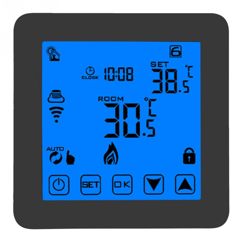 Black Thermostat Smart WIFI Programmable Heating T... – Grandado