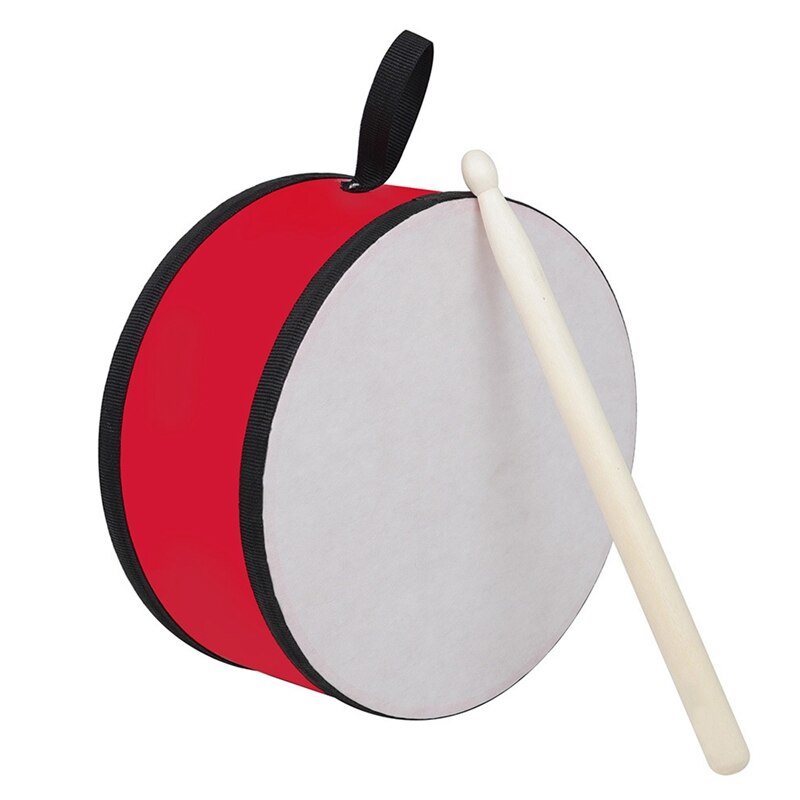 Hand-Held Tambourine (Red)-Hand-Held Percussion Dr... – Grandado