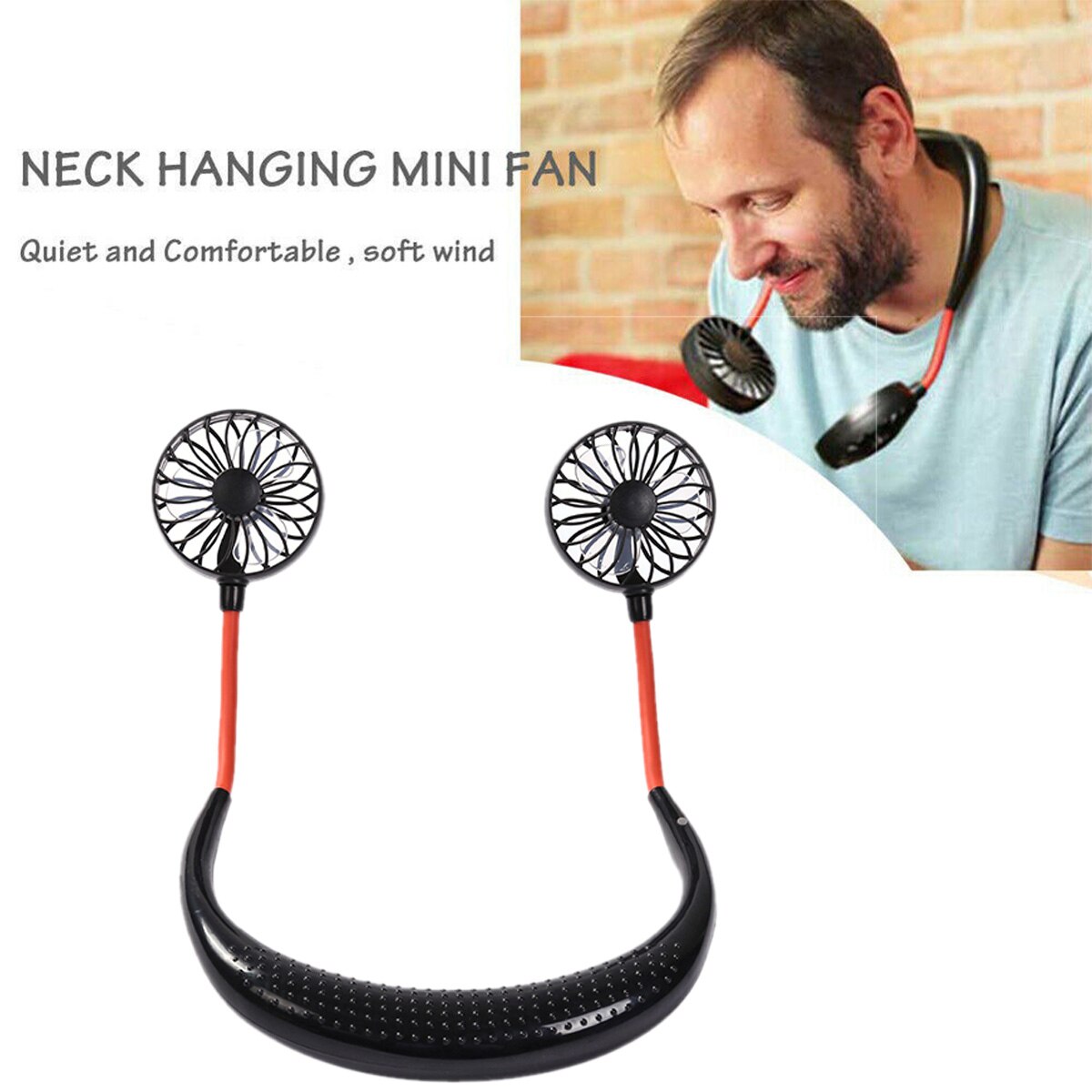 Summer Portable Hands-free Neck Band Hands-Free Ha... – Grandado