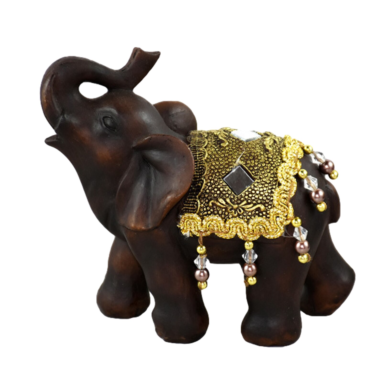 Artificial Red Wood Grain Resin Elephant Statue De... – Vicedeal