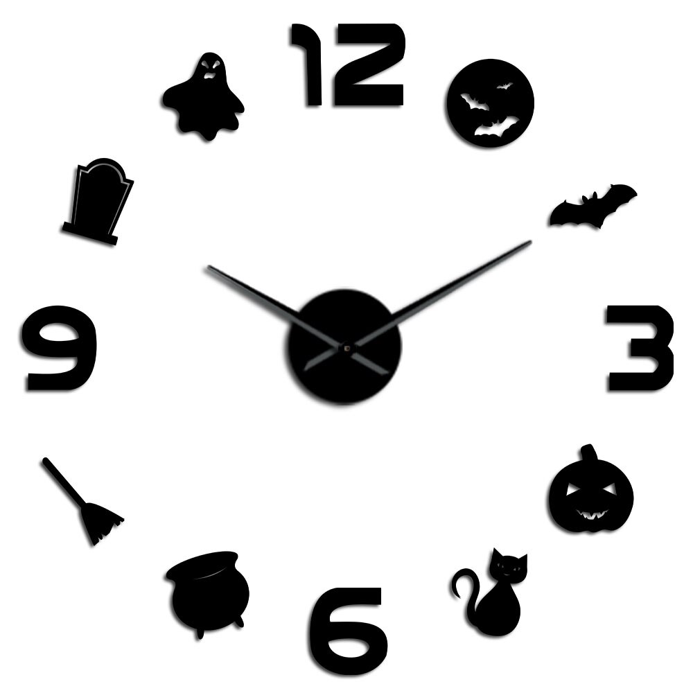 Halloween DIY Home Decor Wall Art Large Wall Clock... – Grandado