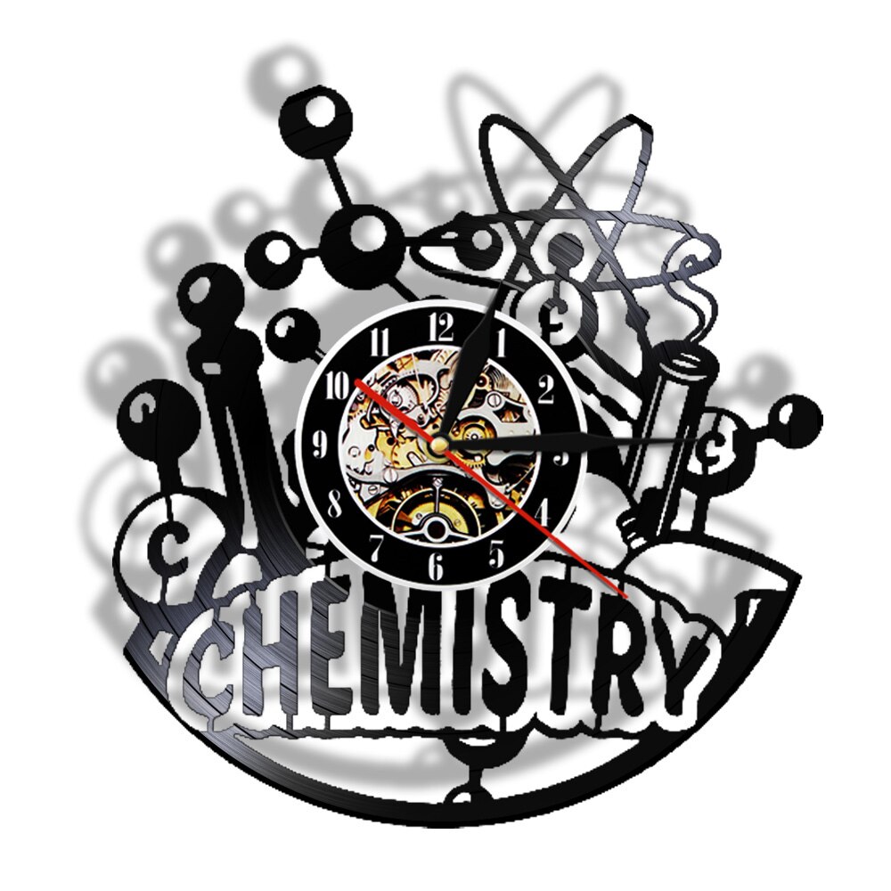 Chemistry 3D Quartz Contemporary Wall Clock School... – Grandado