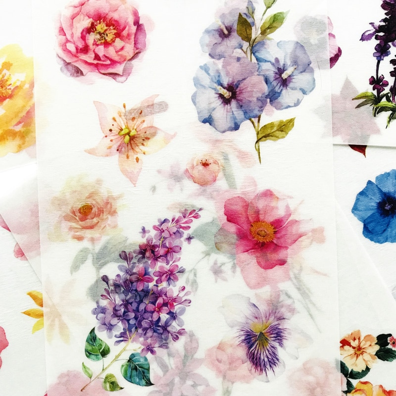 6 Sheets /Pack Cute Flower Sticker Adhesive Craft ... – Grandado