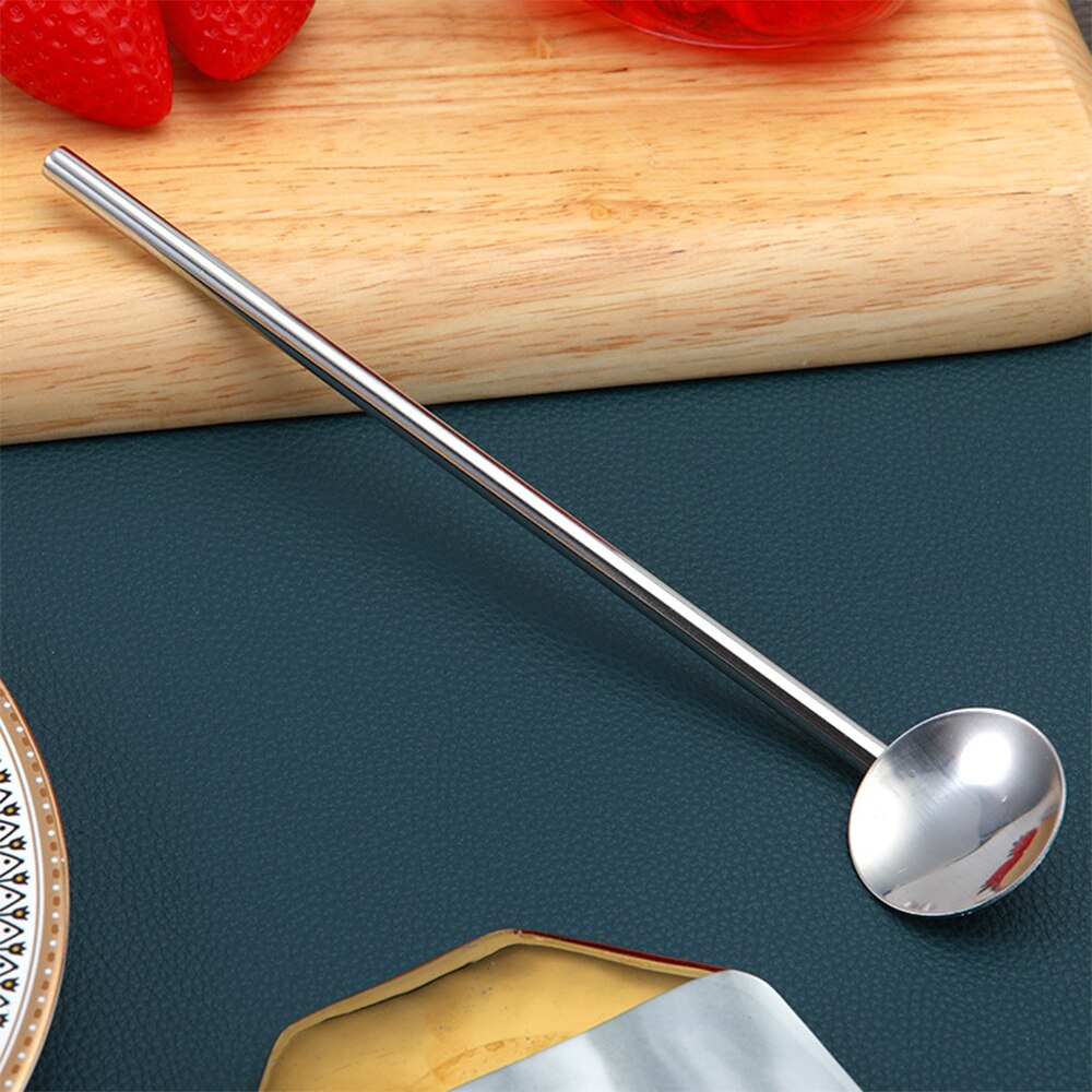 1 Pcs Kleurrijke Herbruikbare Rietjes Lepel Roestv... – Grandado