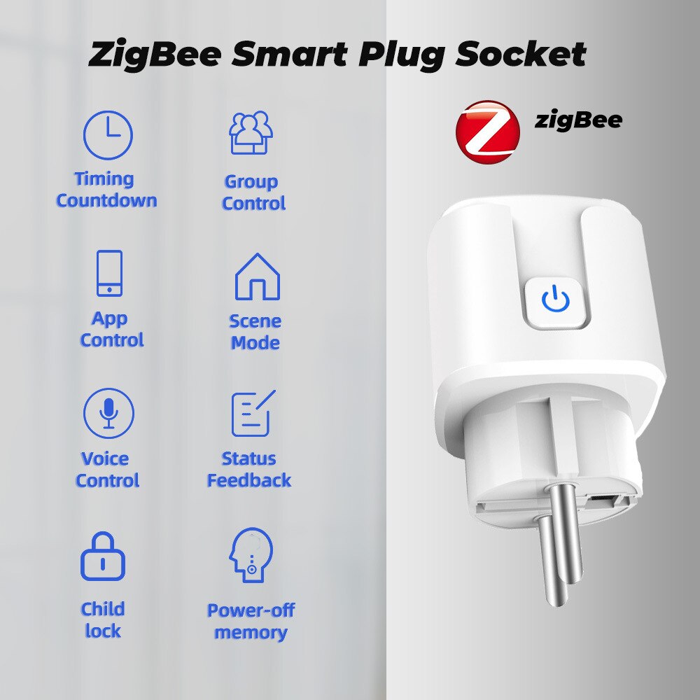 Woolink Zigbee Smart Socket EU Plug 16A Power Cons... – Vicedeal