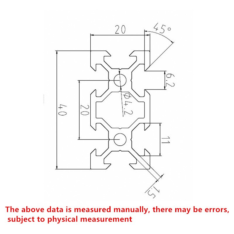 1PC BLACK T Type European Standard Anodized Alumin... – Vicedeal