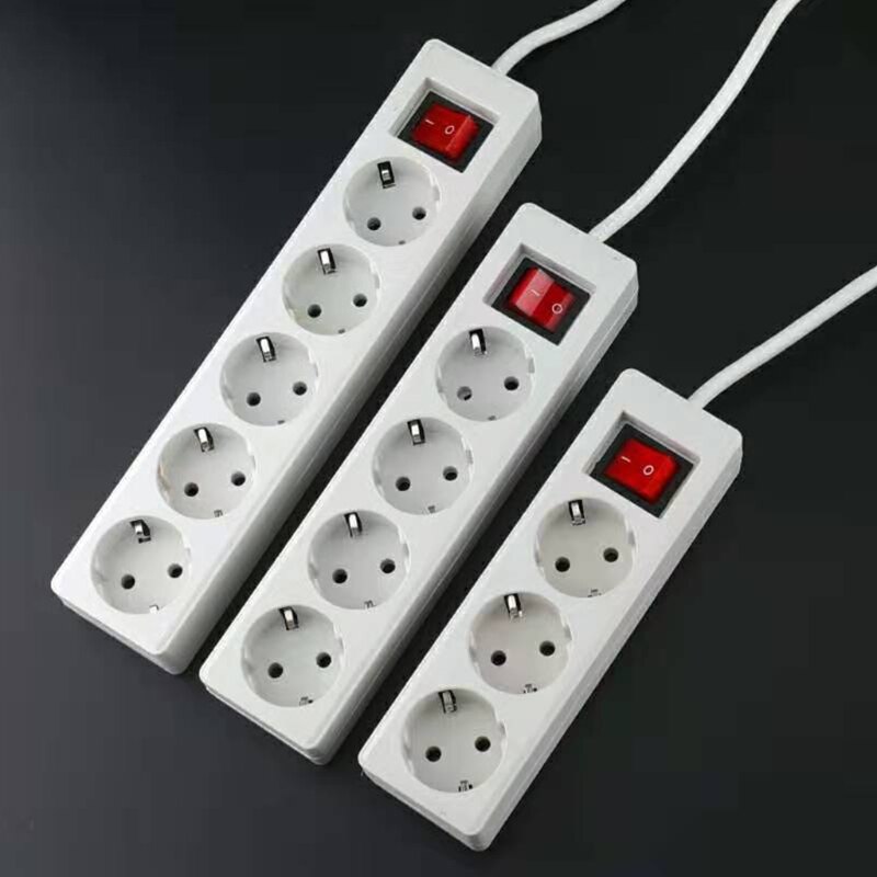 EU Standard German Type Power Strip 3/4/5 Sockets ... – Vicedeal