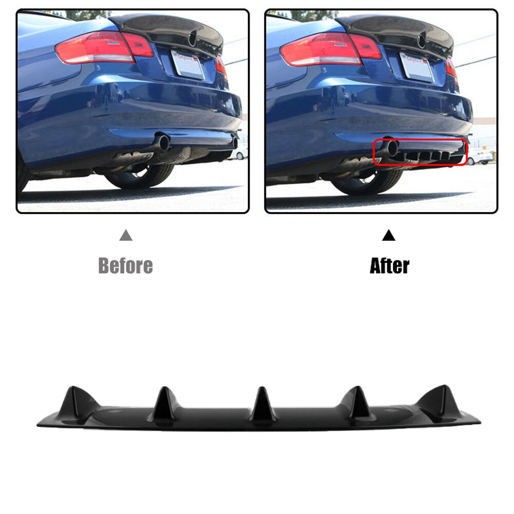 Universal Car Rear Body Bumper Diffuser Spoiler 5 ... – Vicedeal