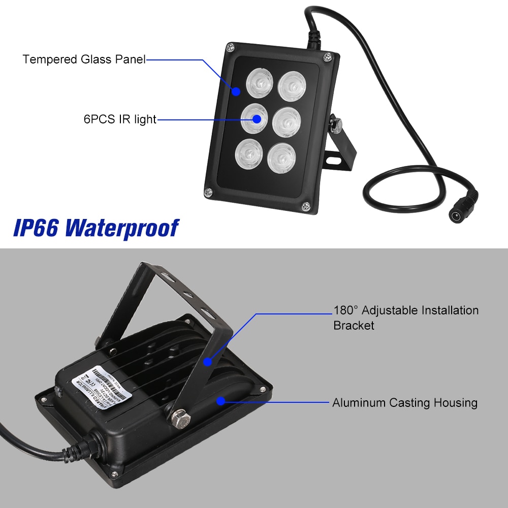 Infrarot Illuminator 6 stücke Reihe IR LEDS IR Ill... – Grandado