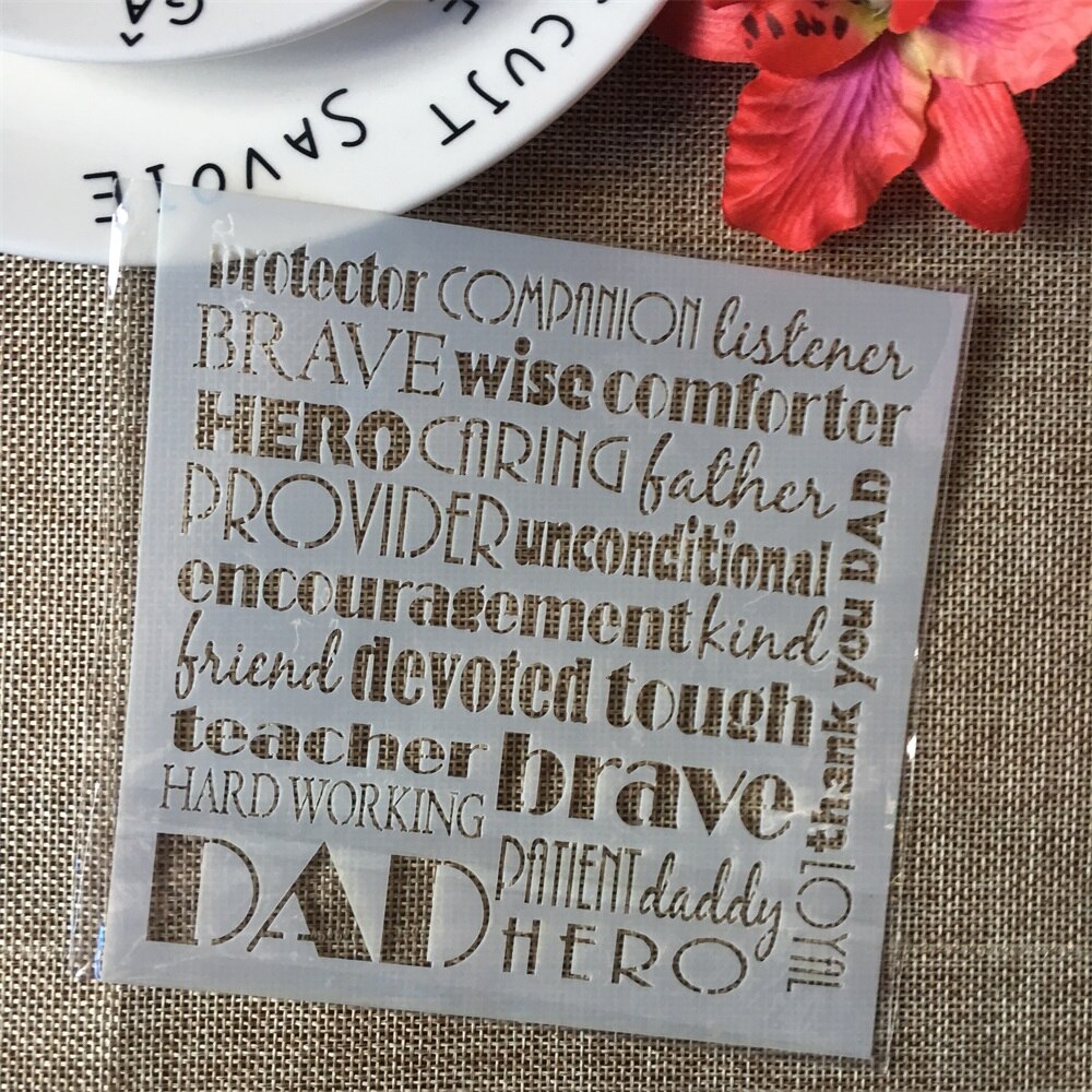 5" Dad Common Words DIY Layering Stencils Wall Pai... – Vicedeal