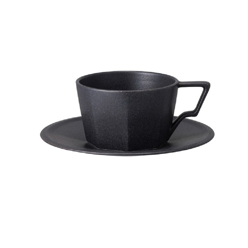 Ceramic Coffee Set White Black Coffee Cup Saucer M... – Grandado