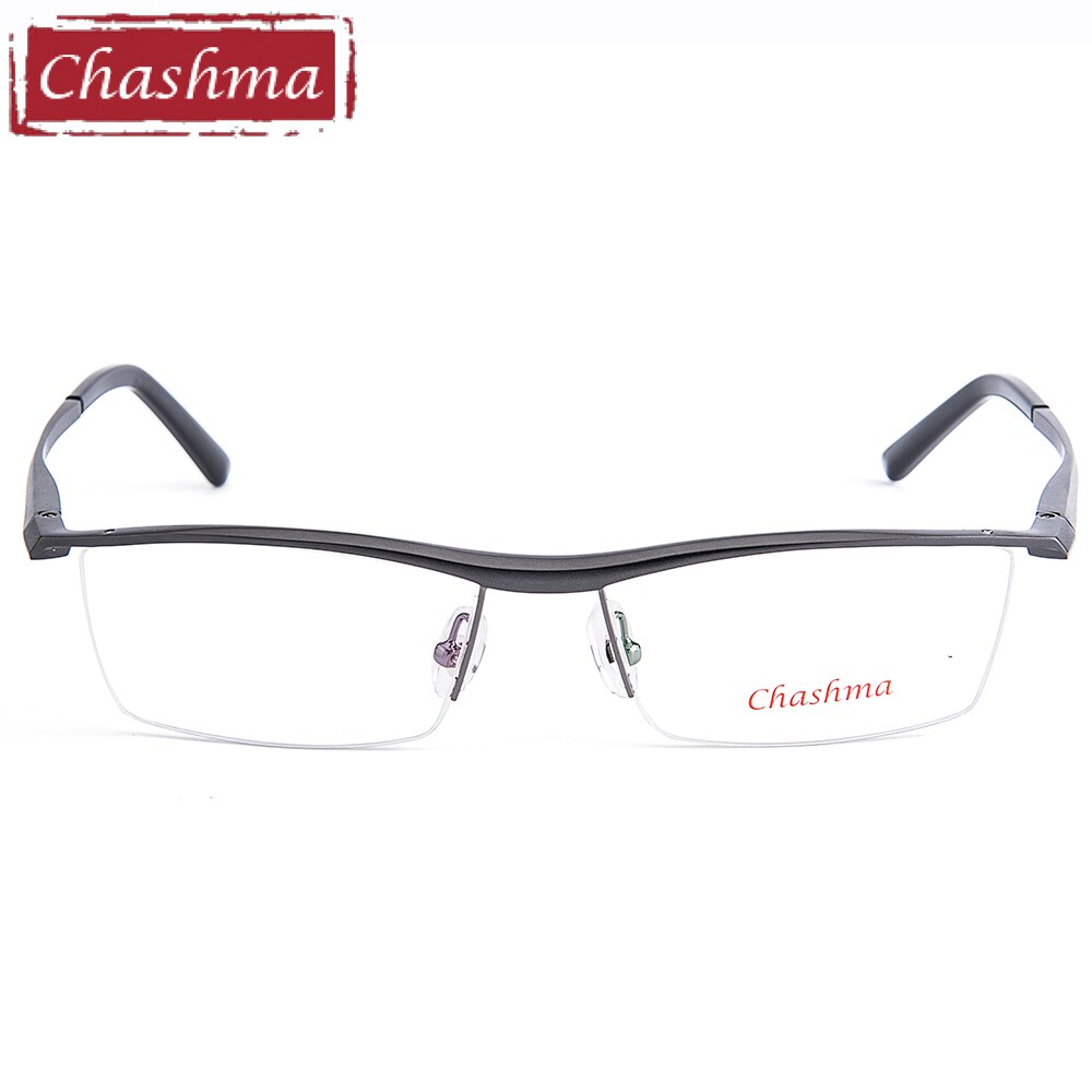 Chashma Men Glasses Alloy Frame Semi Rim Eye Glass... – Vicedeal