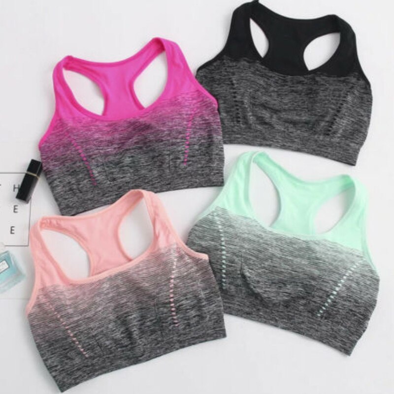 Women’s Bra, Gradient Low Chest Removable Pads Tan... – Vicedeal