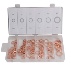 110 Pcs Set Copper Washer Washer Flat Ring Gasket ... – Grandado