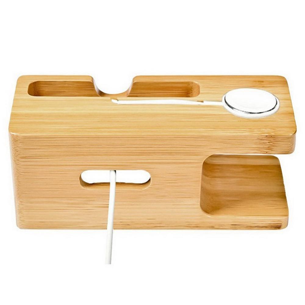 2 In 1 Bamboe Hout Stand Laadstation Cradle Houder... – Vicedeal