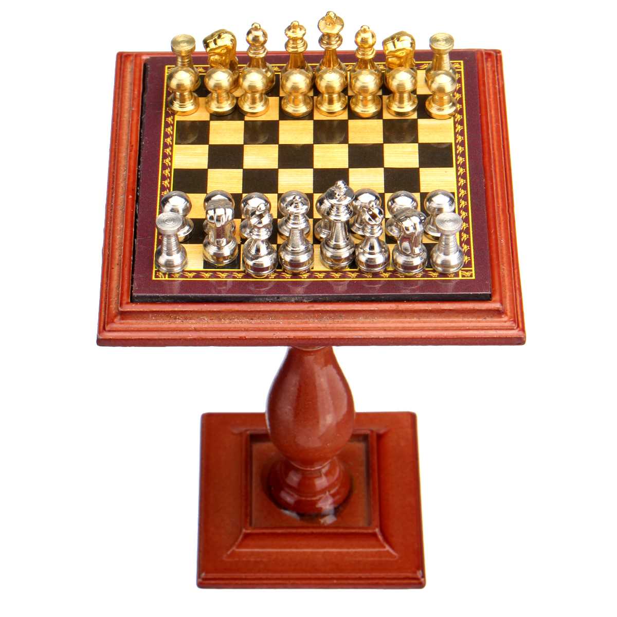 1:12 Scale Miniature Chess Set With Table Magnet C... – Grandado