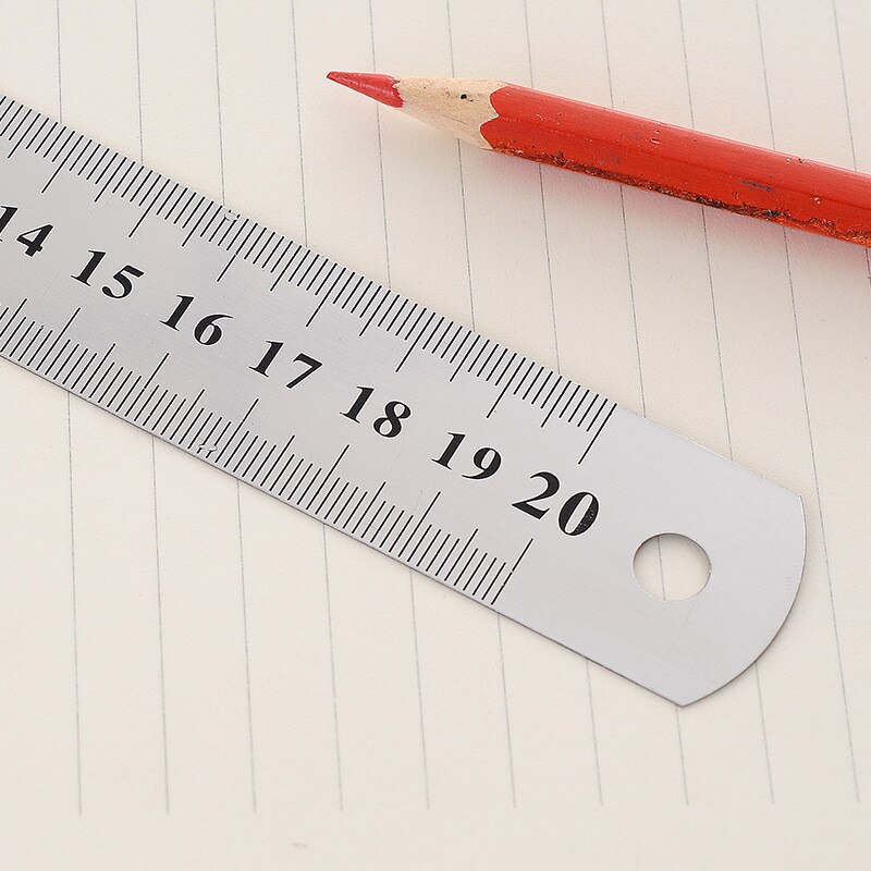 1 Pc 15 cm/20 cm/30 cm Metaal Rechte Ruler Dubbelz... – Vicedeal