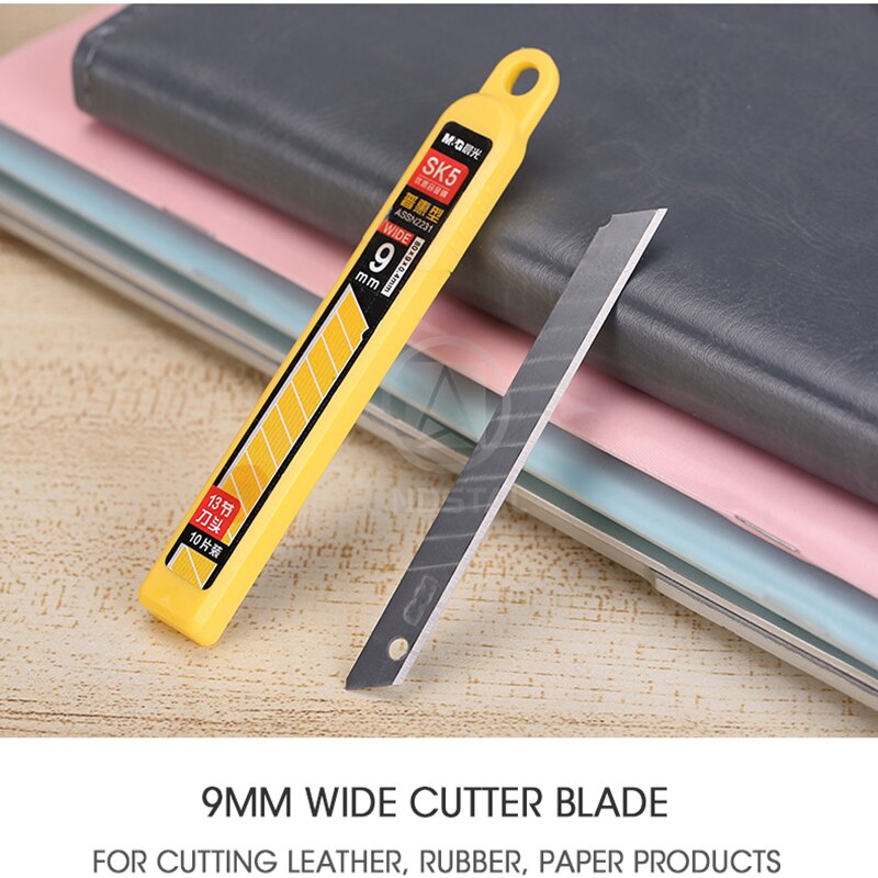 Andstal 80 teile/los M & G SK5 Stahl Cutter Klingen 9mm Schneiden ...