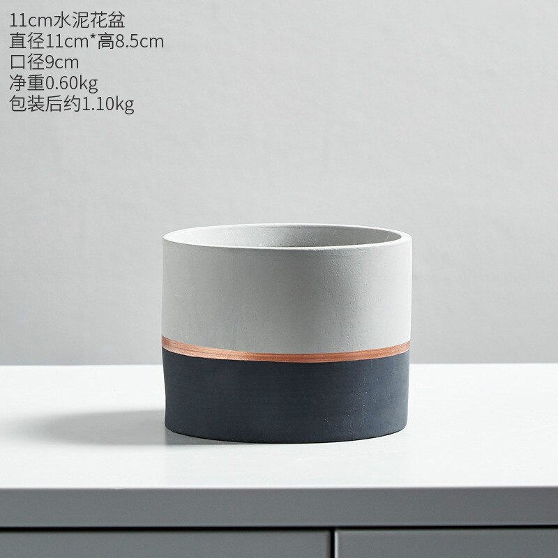 Nordic Style Cement Flower Pot Basin Balcony Decor... – Grandado
