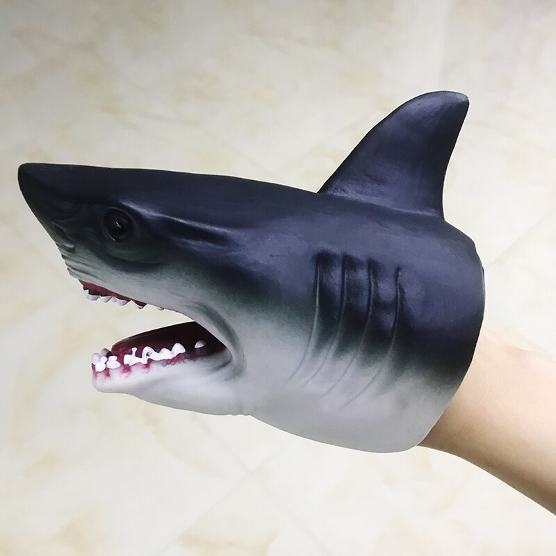 Realistic Shark Hand Puppet Soft Plastic Mouth Free Deformation ...
