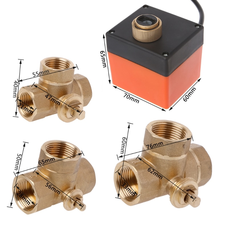 DN15/DN20/DN25/DN32 3 Way Motorized Ball Valve Ele... – Vicedeal