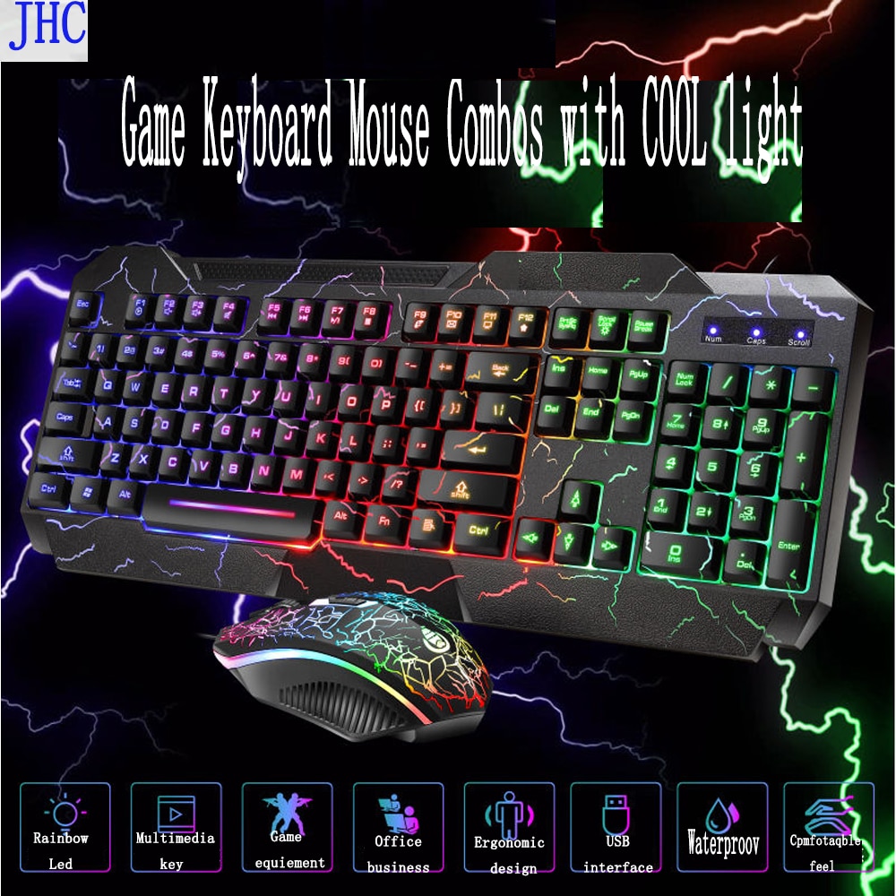 Jhc wired spil tastatur mus combos spil tastatur o... – Grandado