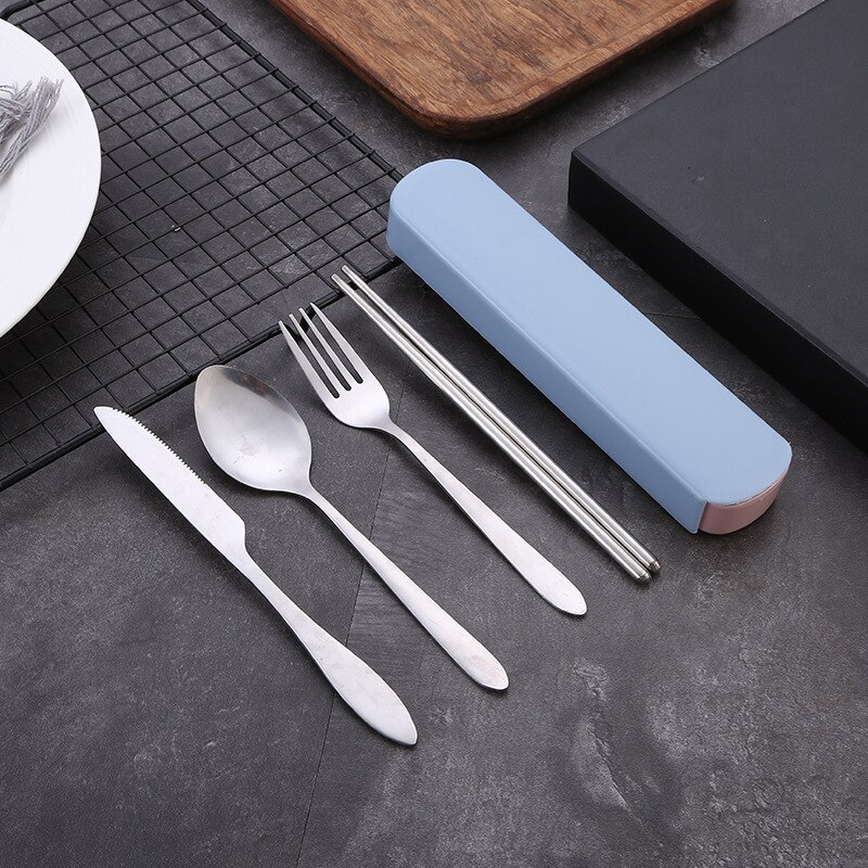 430 Stainless Steel Cutlery Set Travel Portable Bo... – Grandado