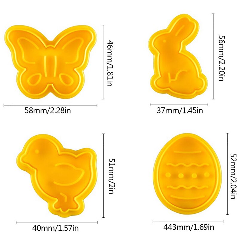 4 Stuks Dier Plastic Fondant Cookie Cutter Biscuit... – Grandado