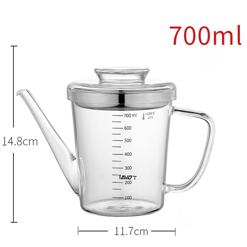 700/1000ML Glass Oil Filter Pot Bottle with Stainl... – Grandado