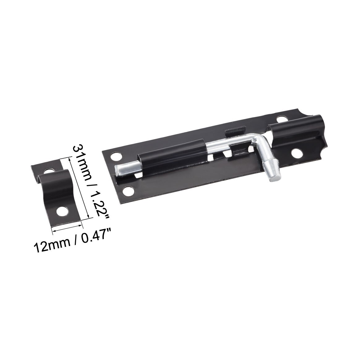 uxcell Door Slide Latch Lock, 4-inch Iron Security... – Grandado