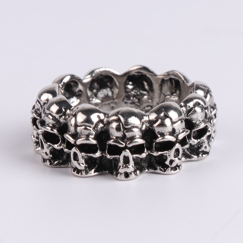 Unique Silver Color Punk Ring 316L Stainless Steel... – Grandado