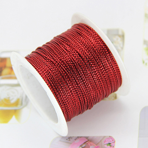 20m/ rulle guld sølv silke dekoration ledning diy ... – Grandado