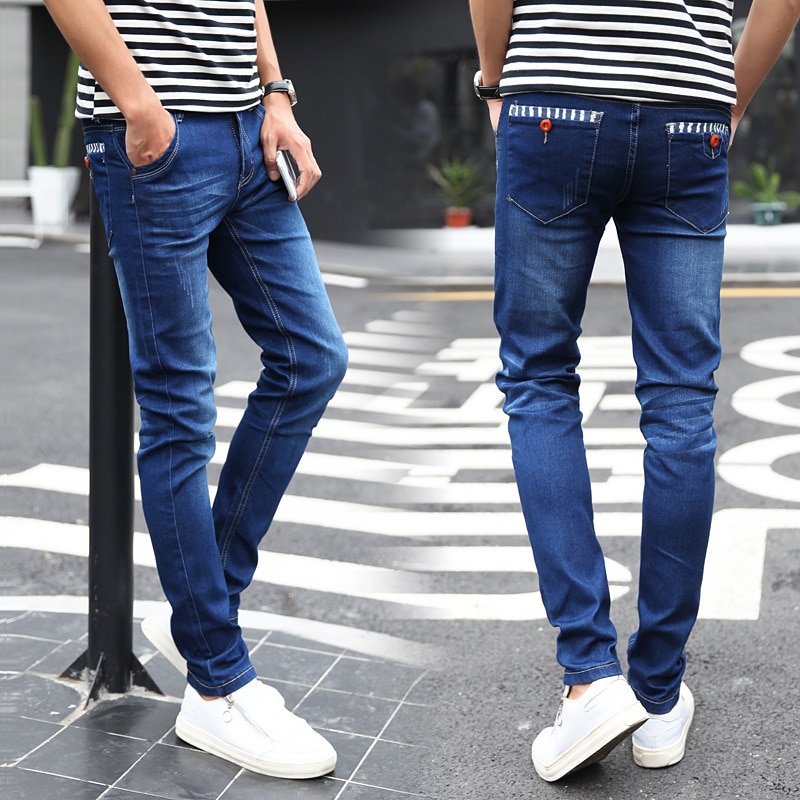 Summer Spring Autumn Men Jeans Business Casual Str... – Grandado