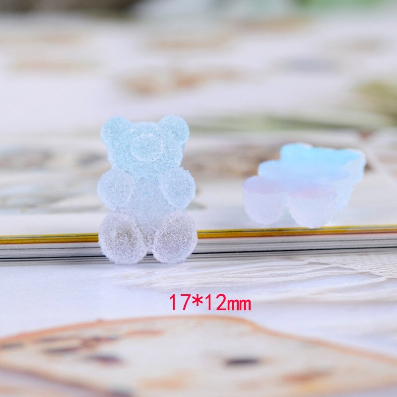 100Pcs Kawaii Gradient Bear Flat Back Resin Caboch... – Grandado