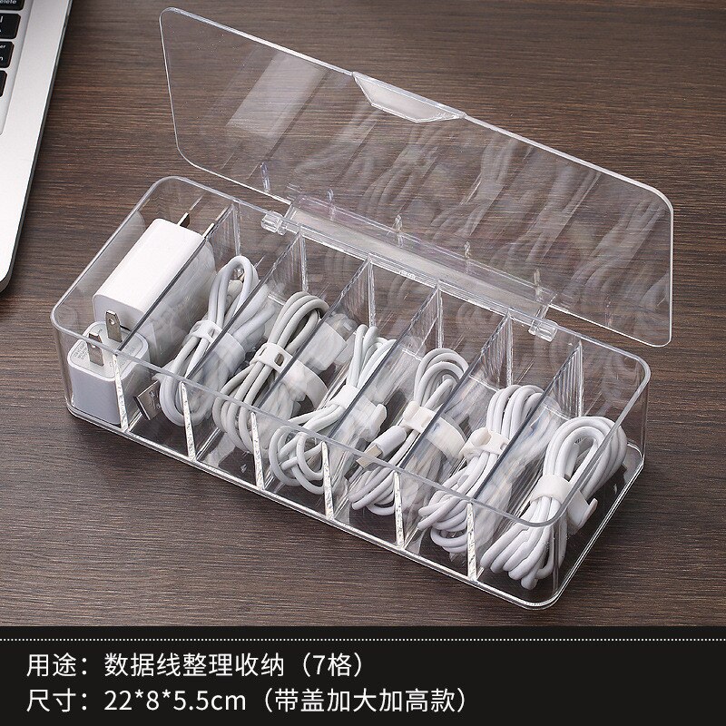 See-Through Charge Cable Organizer Box,Data Cable ... – Vicedeal