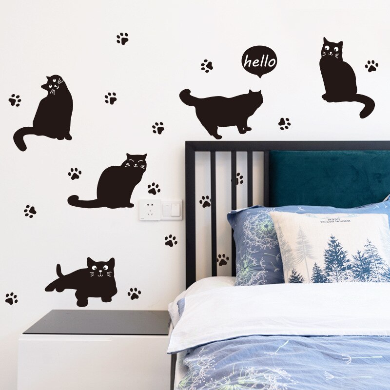 wall stickers Lovely Cat butterfly Room Window Wal... – Vicedeal