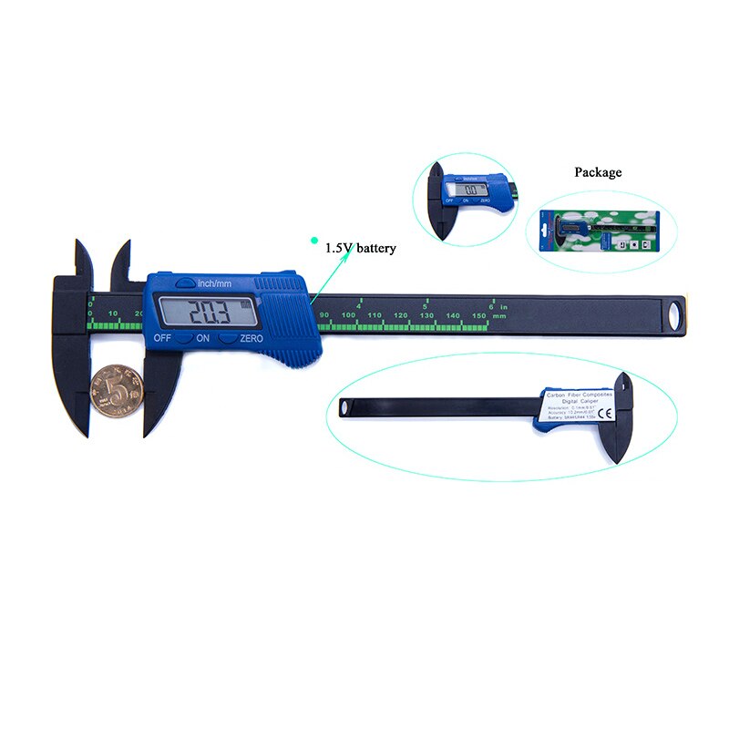 Digital Vernier Calipers Measure 150mm 6inch LCD E... – Grandado