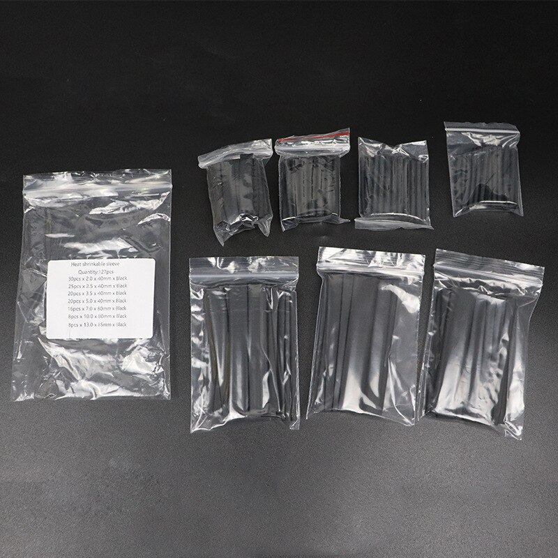 127 Pcs Black Electrical Cable Tube kits Tubing Wr... – Grandado