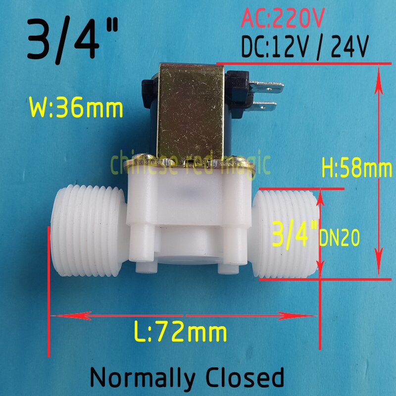 solenoid valve coil 3/4" DC 12V 24V or AC220V Elec... – Grandado