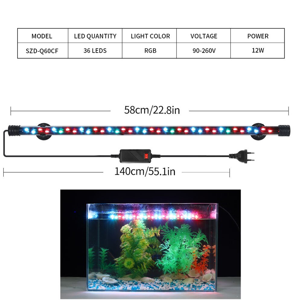 Aquarium Light LED Waterproof Fish Tank Clip Light... – Grandado